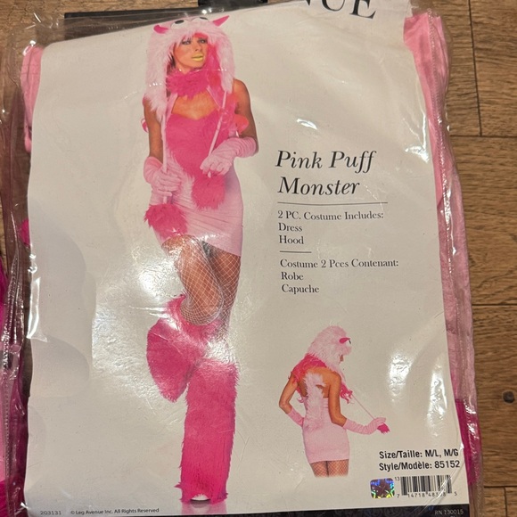 Leg Avenue | Other | Leg Avenue Fuzzy Pink Monster Costume | Poshmark